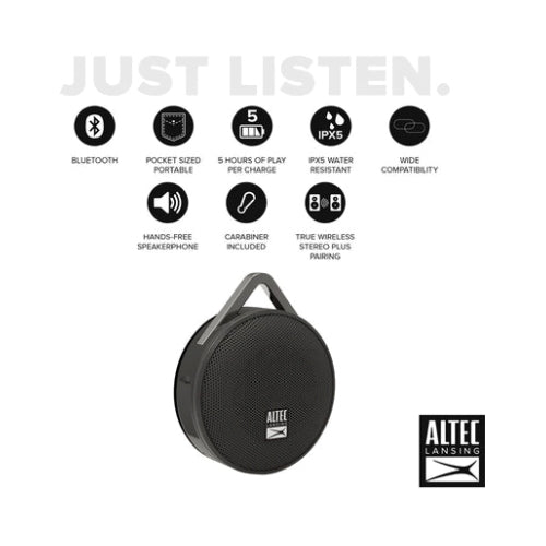 Altec Lansing Orbit Go Bluetooth Speaker Black - Ecity Electronics
